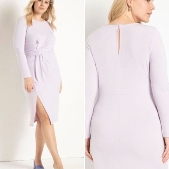 Eloquii | Dresses | Neweloquiililac Knot Front Slit Dress Womens Size26 ...